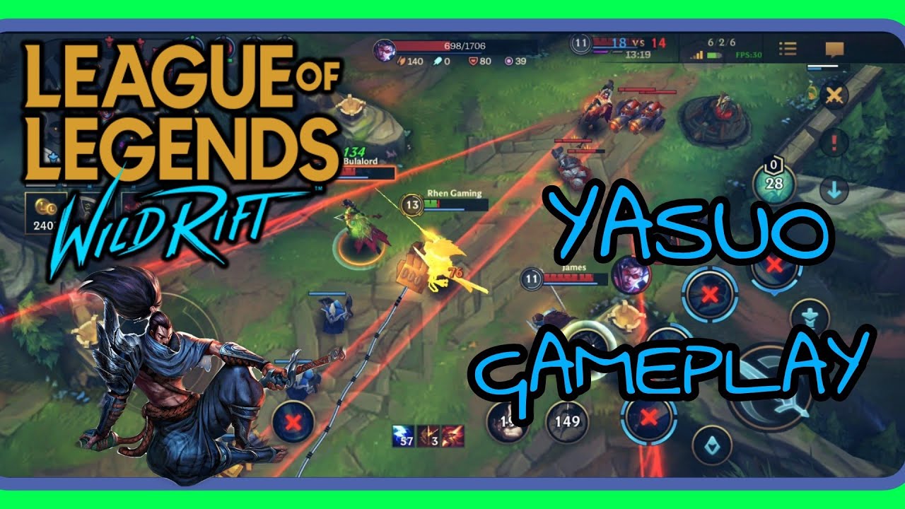 League Of Legends: WILD RIFT (LOL) YASUO GAMEPLAY - YouTube