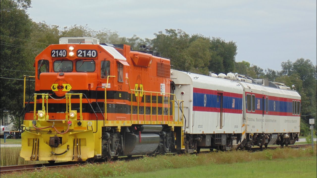 Chasing the FRA Inspection Train on the Georgia Central 10/6/20 - YouTube