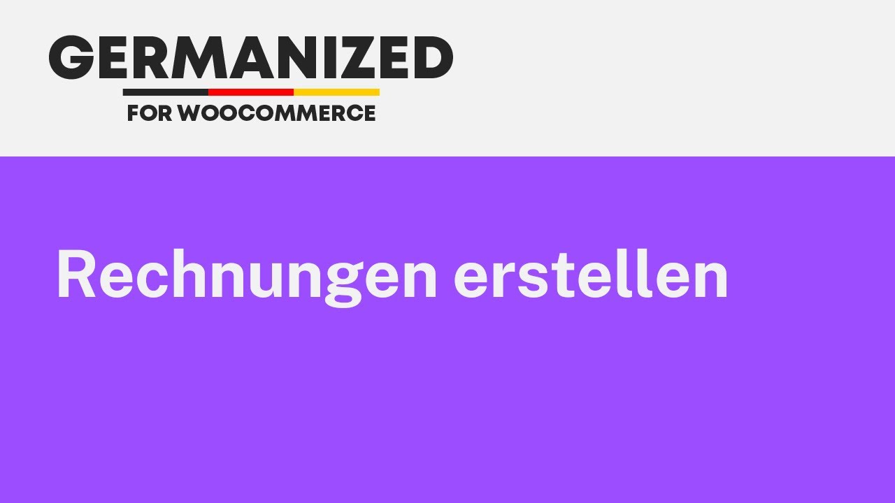 Rechnungserstellung und Rechnungsstornierung mit Germanized Pro - YouTube