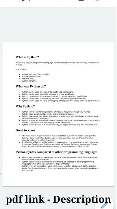 what is python programming language | python programming language - YouTube