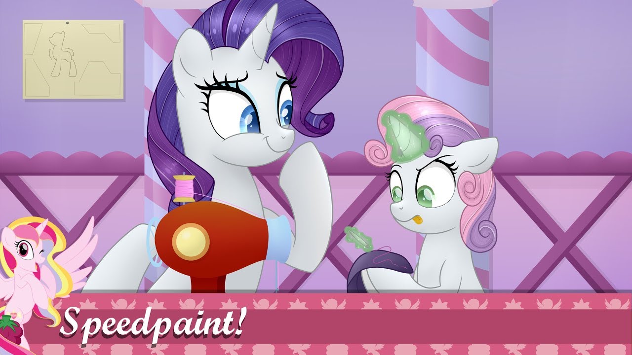 Sweetie Learns to Sew [MLP SPEEDPAINT] - YouTube