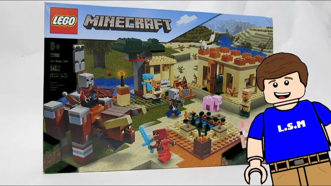 Lego Minecraft illager raid review - YouTube