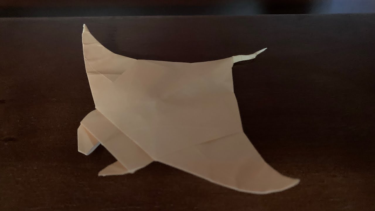 Origami Manta Ray (Satoshi Kamiya) - YouTube