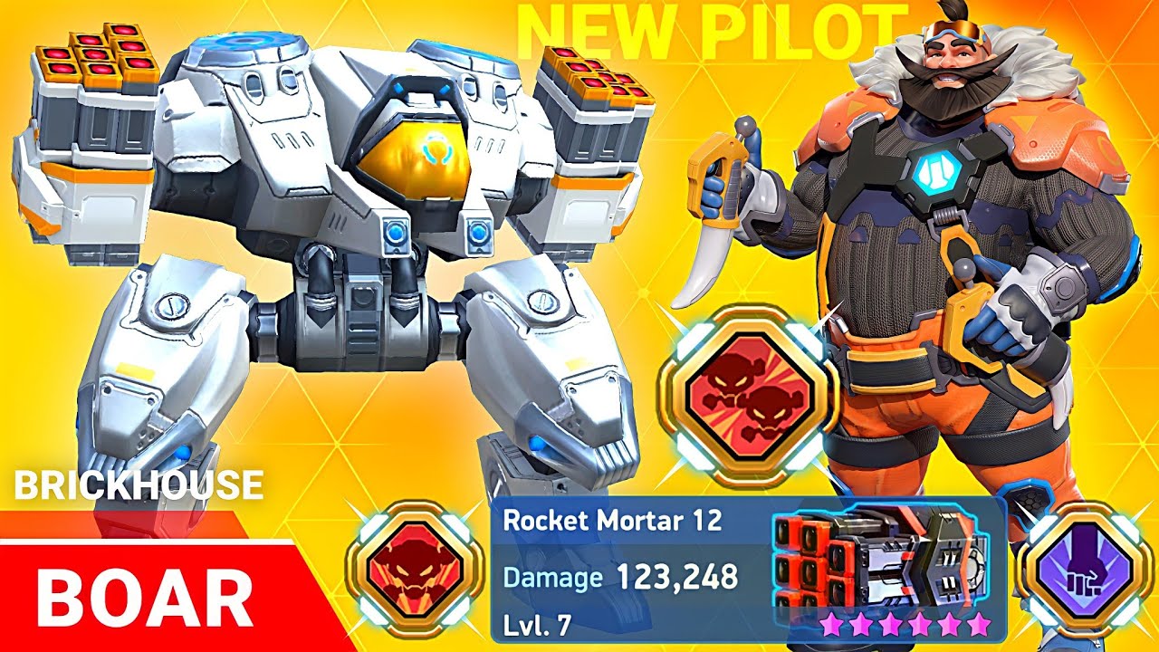New Pilot Boar - Rocket Mortar 12 with Brickhouse - Mech Arena - YouTube