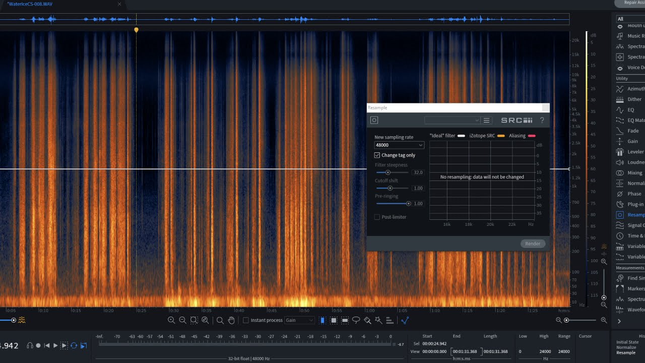 Slow-motion sound in iZotope RX - YouTube