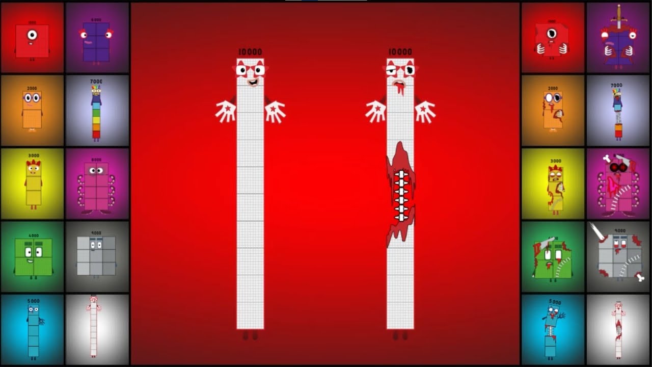 Numberblocks Band (1K-10K): Normal vs Zombie Mode and Found the TOP ...