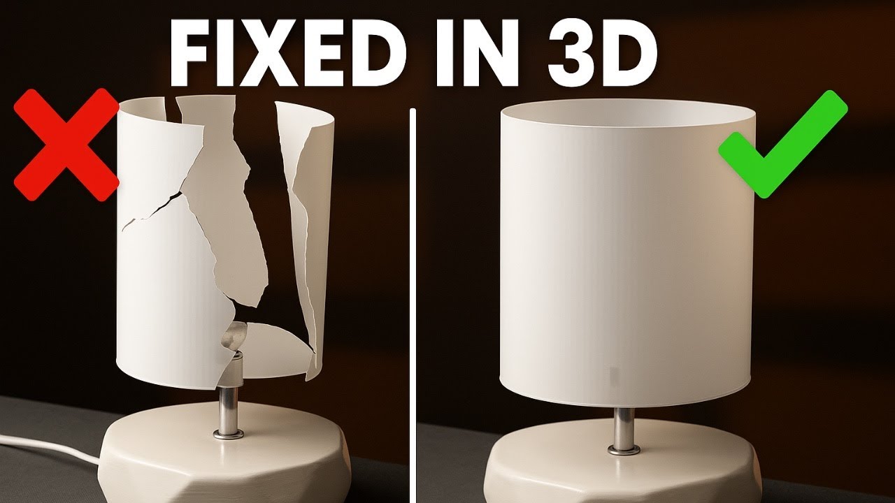 How I Repaired a Broken Lamp Using 3D Printing - YouTube