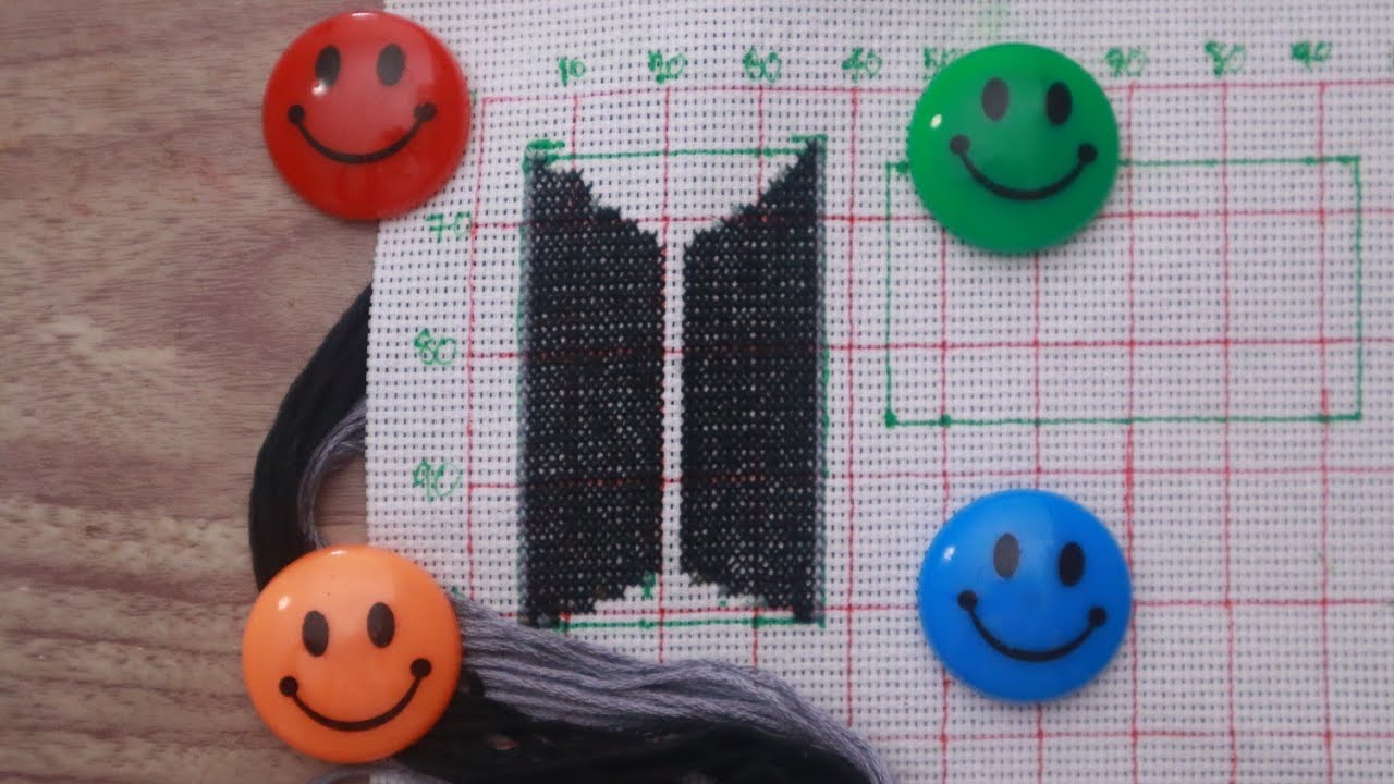 BTS logo | Cross Stitch Making | Cross Stitch IDOLS - YouTube