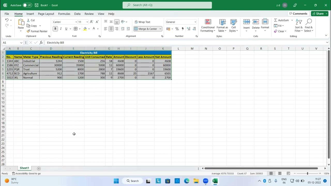 How To Make A Electricity Bill In Excel YouTube how-to-make-a-electricity-bill-in-excel-youtube