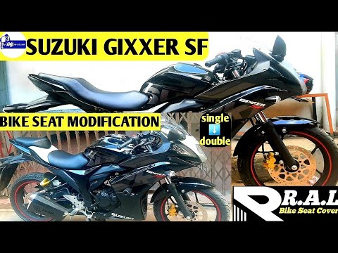 SUZUKI GIXXER SF | BIKE SEAT MODIFICATION | single | double - YouTube