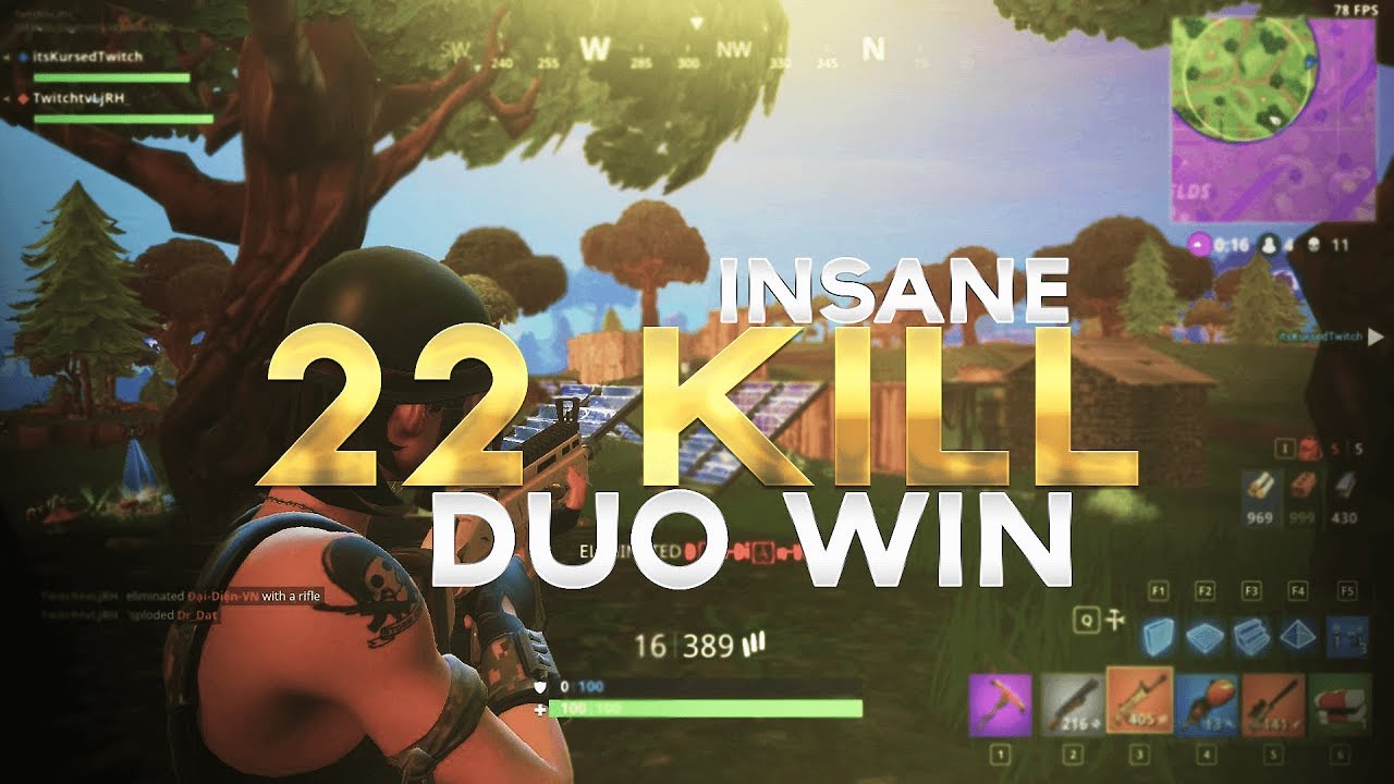INSANE 22 KILL DUO WIN! - Fortnite Gameplay - YouTube