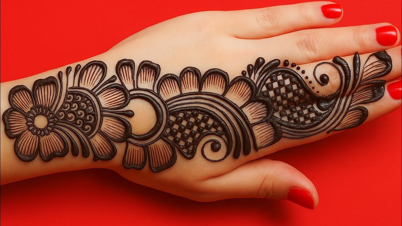 New stylish back hand mehandi design/mehadikedijayan/mahider design ...