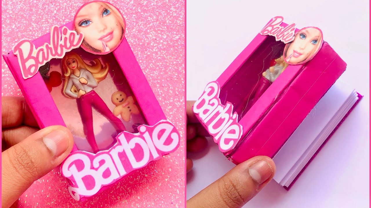 DIY Barbie Mini notebook / DIY mini notebook one sheet of paper - DIY ...