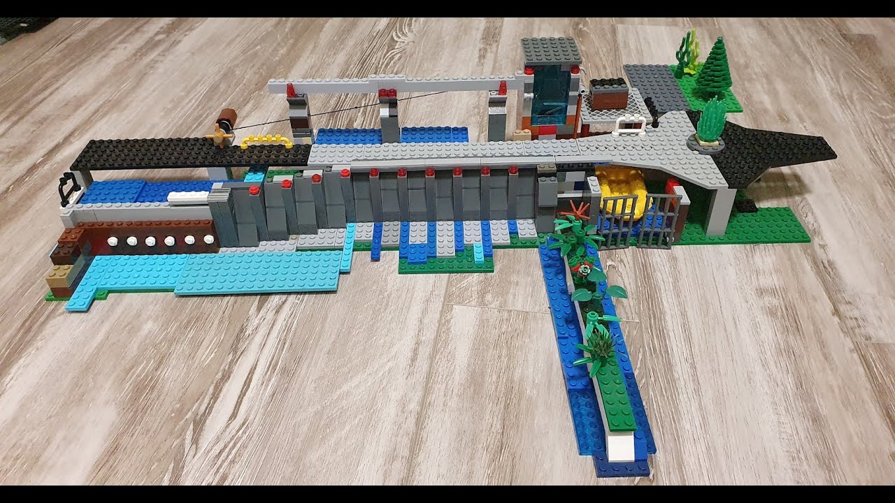 ЛЕГО Мост плoтина (LEGO city in Ukraine) сооружение ГЭС - YouTube