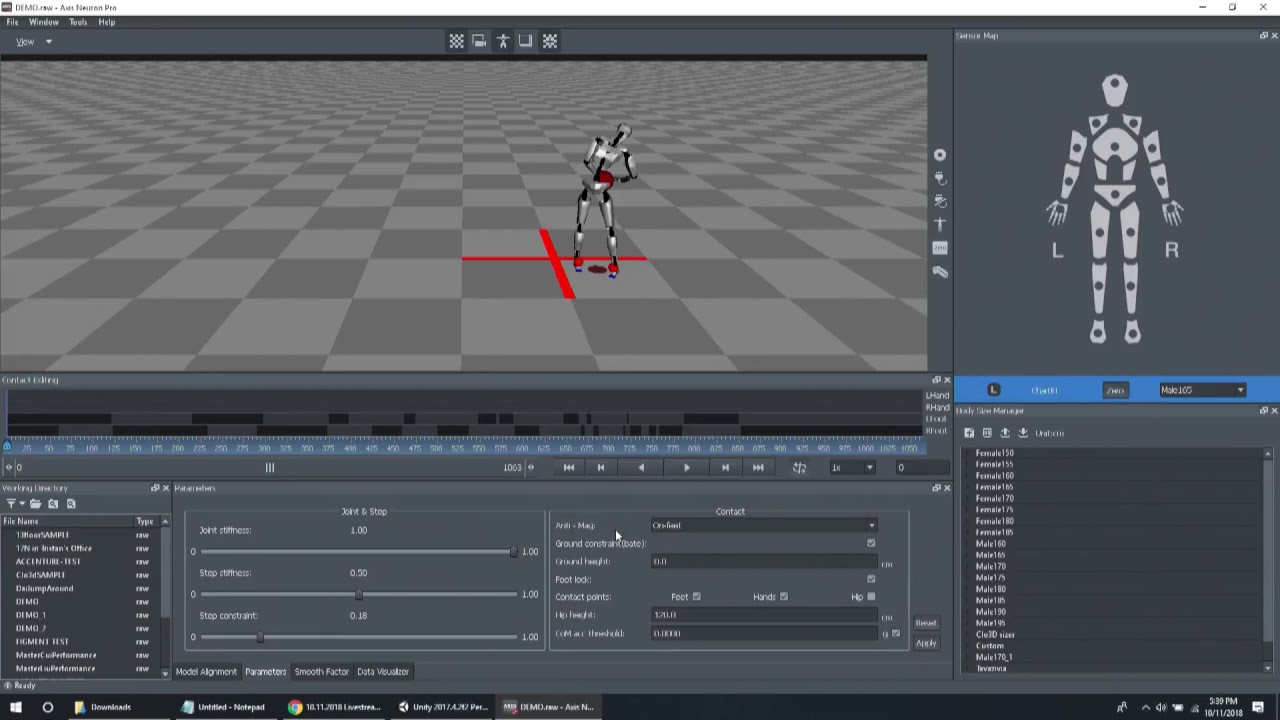 Live with Perception Neuron - MOCAP in AR with UNITY - YouTube