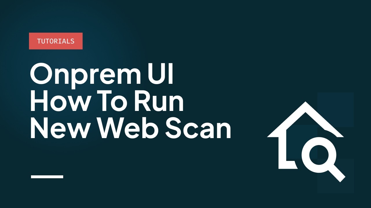 Onprem UI How to run new web scan - YouTube