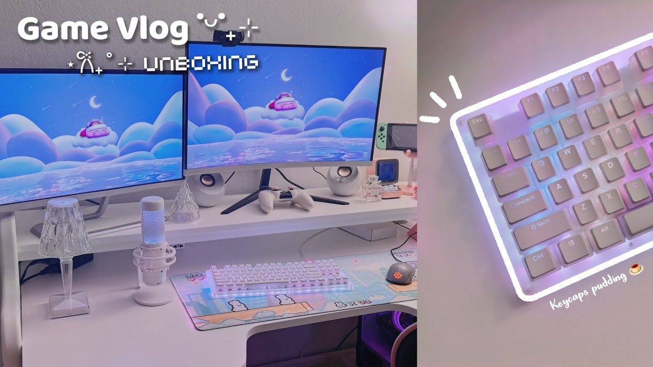 Game Vlog 👾| Gaming girl 🎀 | Unboxing New Keycaps, Labubu 🍮🧸 - YouTube