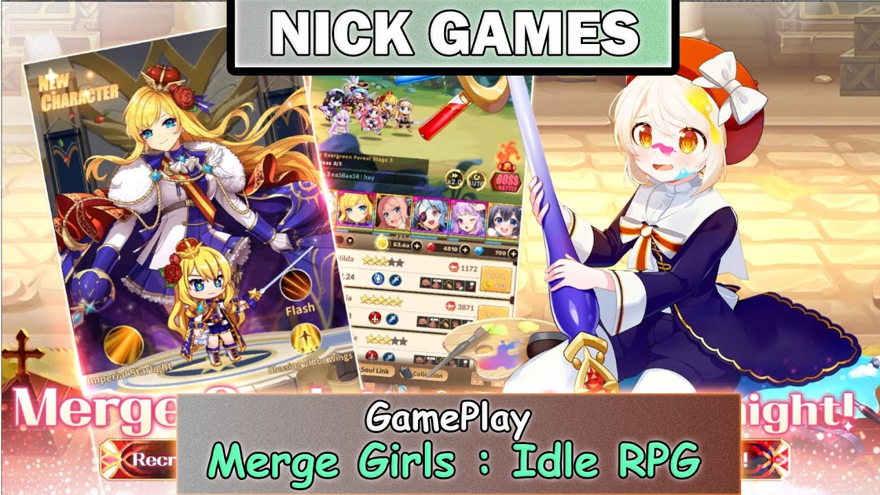 GamePlay - Merge Girls : Idle RPG - YouTube