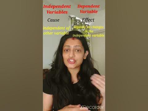 Difference between Independent variable and Dependent variable - YouTube
