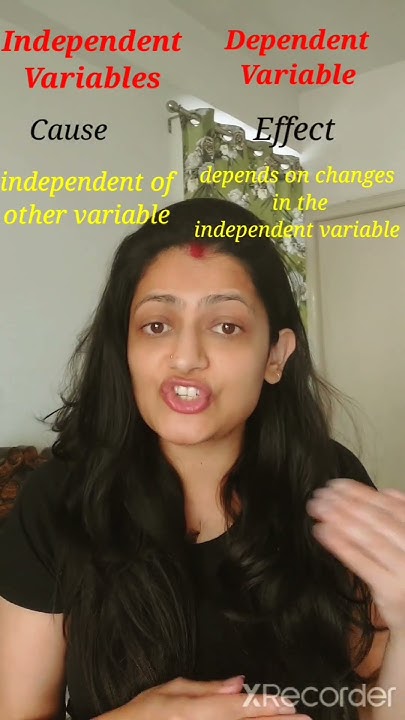 Difference between Independent variable and Dependent variable - YouTube