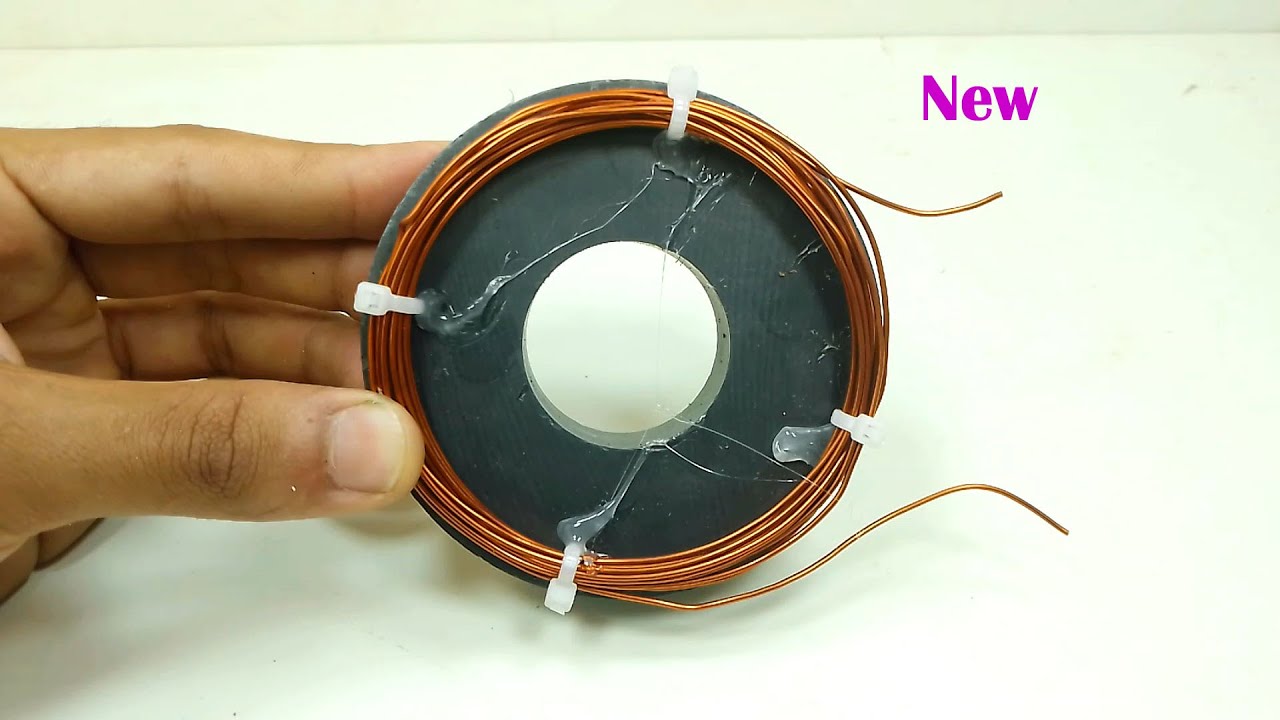 how to make magnet generator with copper coil LED Light Bulb - YouTube