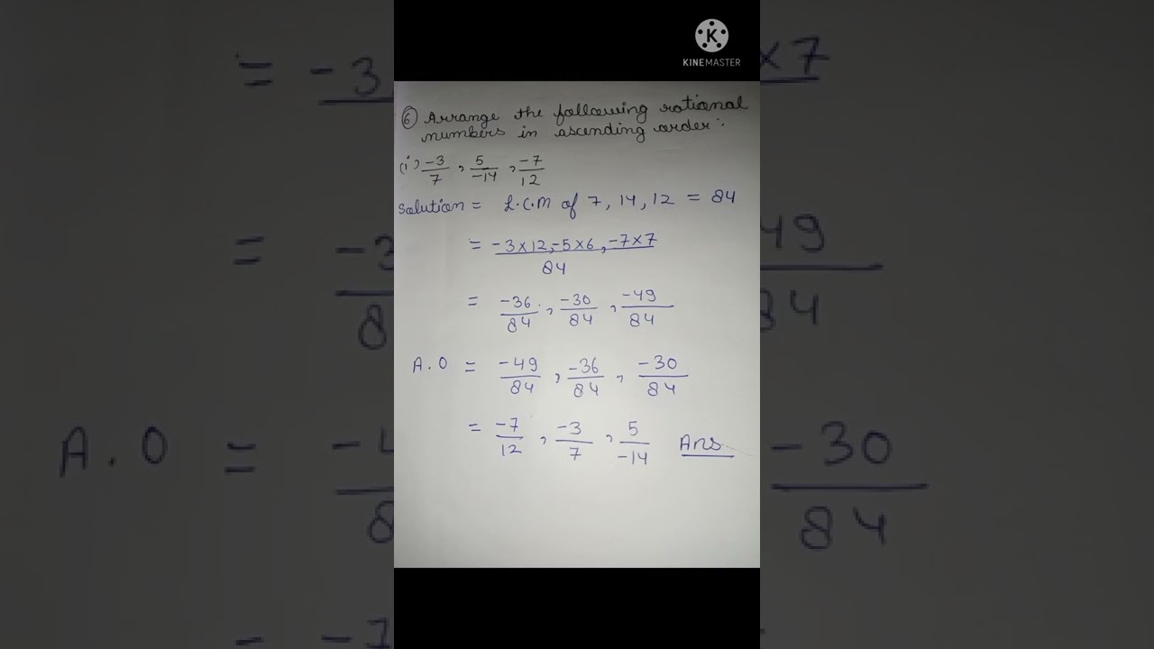 How To Arrange Rational Numbers In Ascending Order notes education How To Arrange Rational Numbers In Ascending Order notes education
