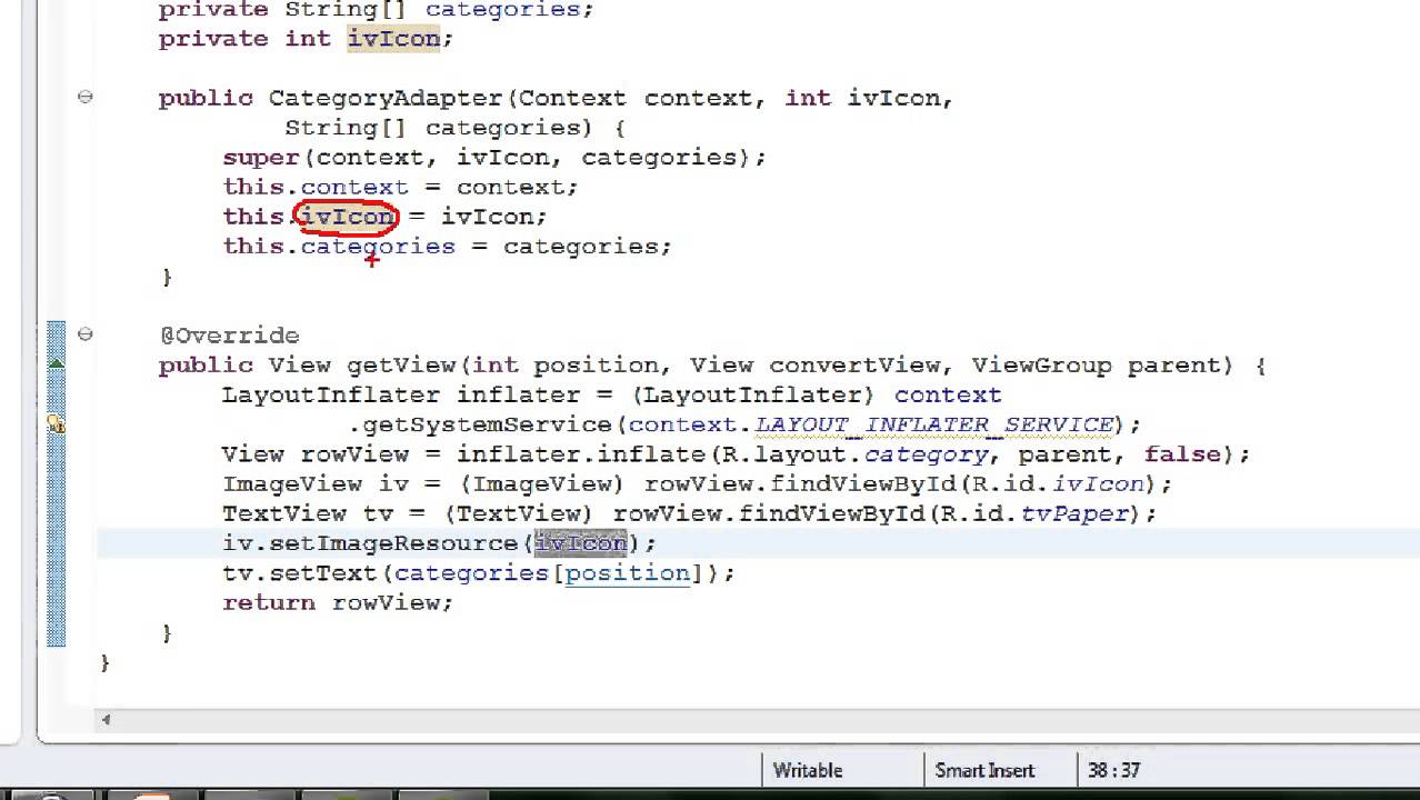 News 10 - ArrayAdapter for CateogryActivity - YouTube