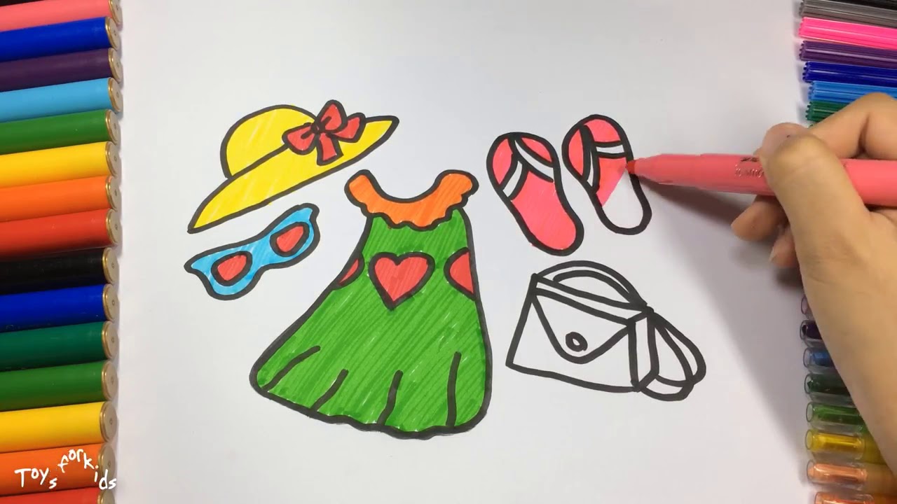 How to Draw Accessories for Girls, Colors for Children to Learn with ...