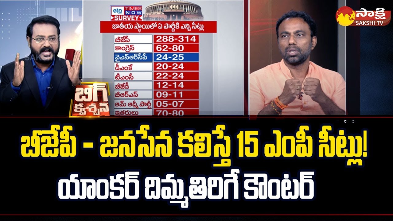 Big Question..? | Anchor Strong Counter to BJP Leader | @SakshiTV - YouTube