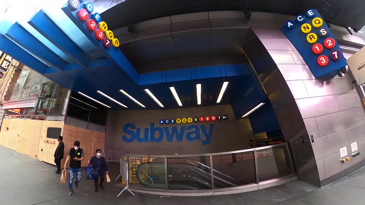 Reopen of New York Phase 1 - A walk at Times Square 42nd street- New ...