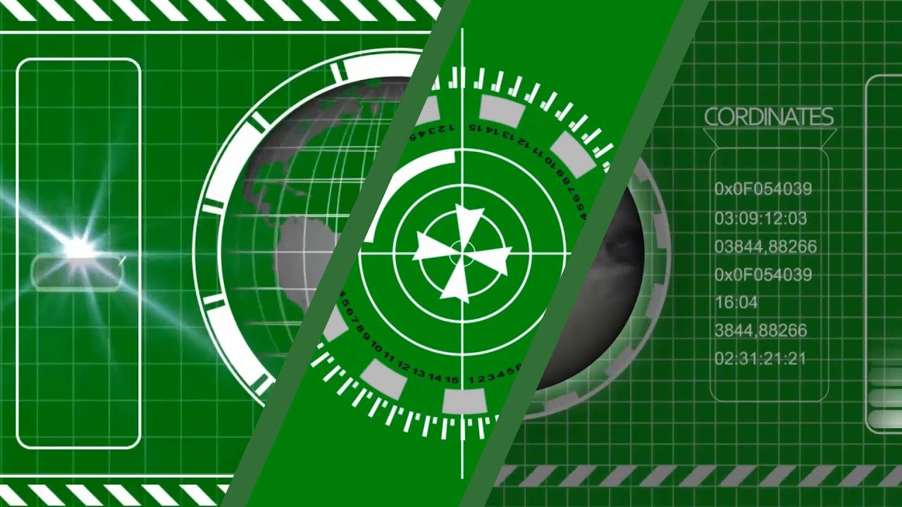 3 different Sci-Fi HUD animations - green screen effect - YouTube