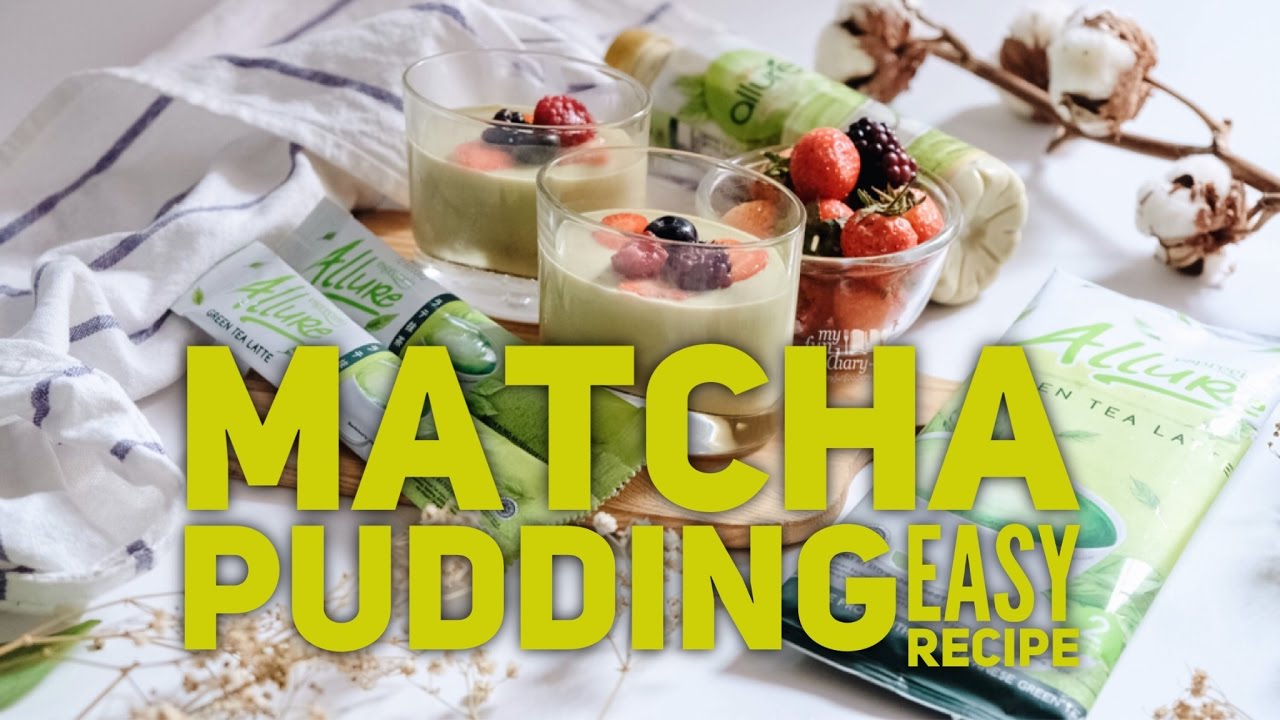 Quick & Easy Recipe Myfunfoodiary: Matcha Pudding with Allure Green Tea ...