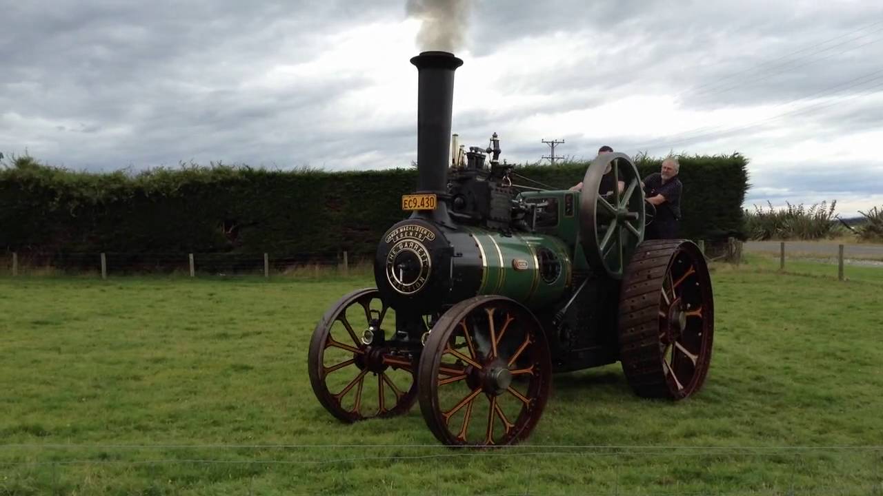 Garrett traction engine 8hp single New Zealand - YouTube