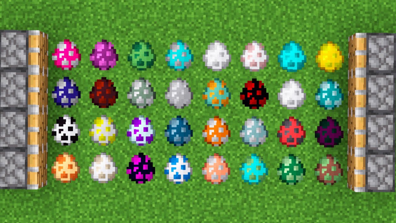 all minecraft eggs combination = ??? - YouTube