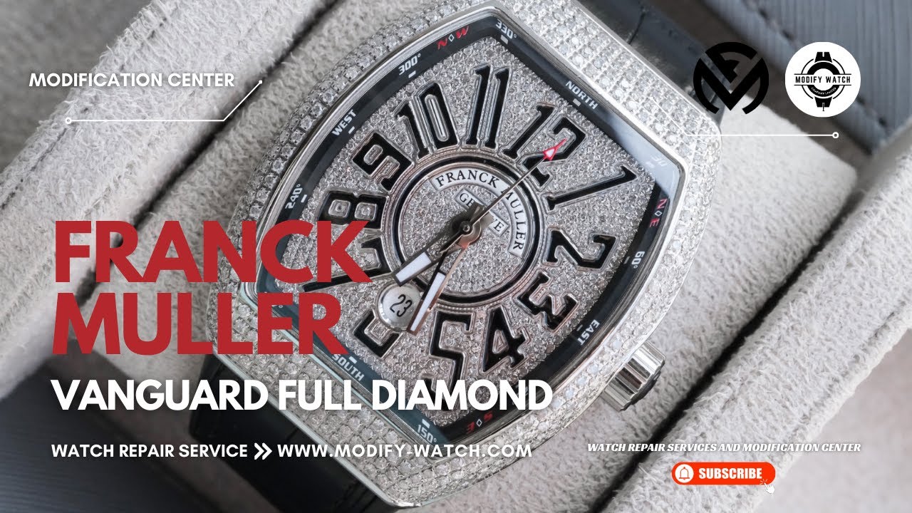 ล้างเครื่องนาฬิกาแบรนด์ Franck Muller Vanguard Full Diamond | Modify Watch Company Limited - YouTube