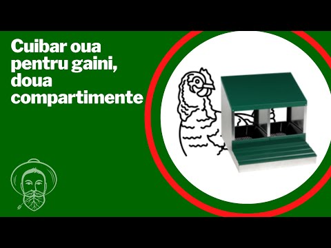 Cuibar oua pentru gaini, doua compartimente - YouTube