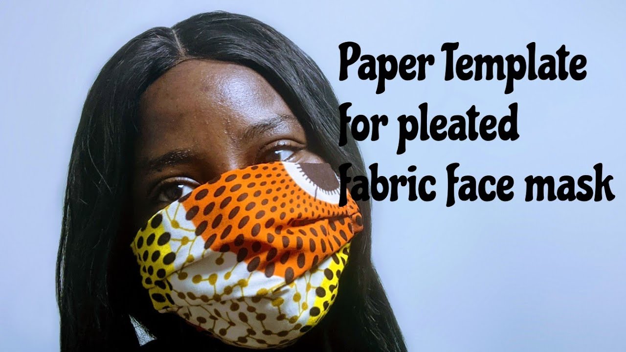 How to make Paper Template for Pleated Face Mask - YouTube