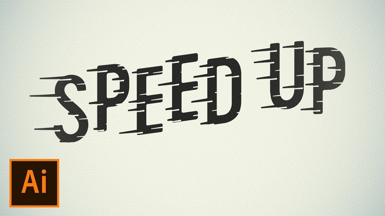 Creating Speed Lines Type Effect | Illustrator Tutorial - YouTube