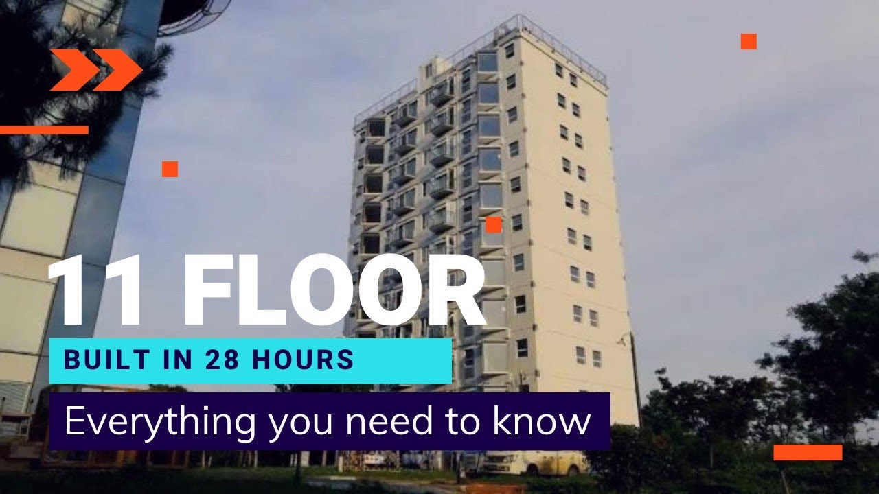 China built an 11-floor building in 24 hrs | Construction hacks - YouTube