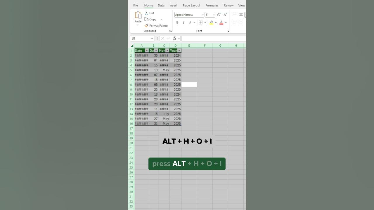 Stop Adjusting Column Widths Manually! Use AutoFit in Excel! - YouTube