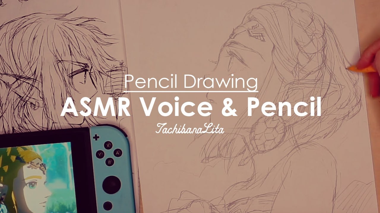 [ASMR] Pencil Drawing [EN/ES/JP] 2023.07.24 - YouTube