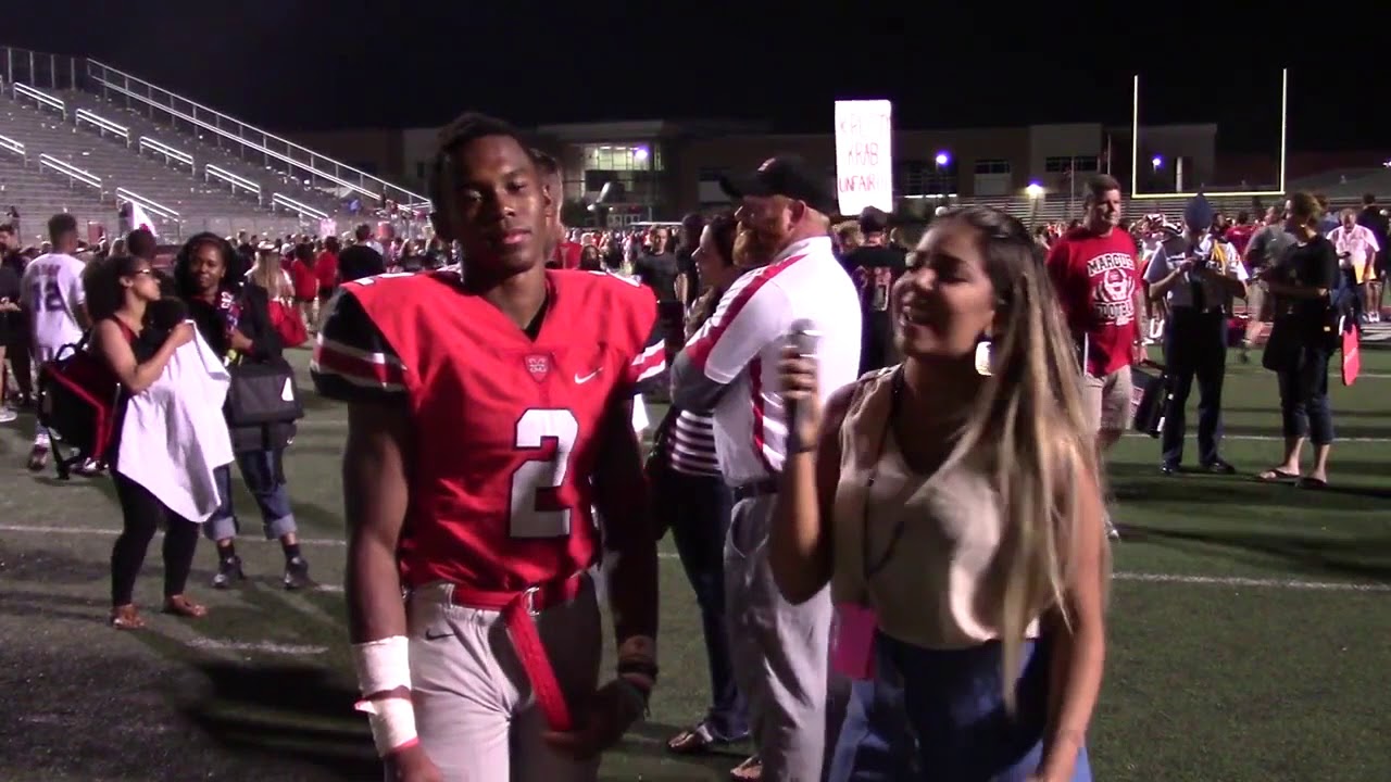 Flower Mound Marcus RB Justin Dinka 10-6-2017 - YouTube