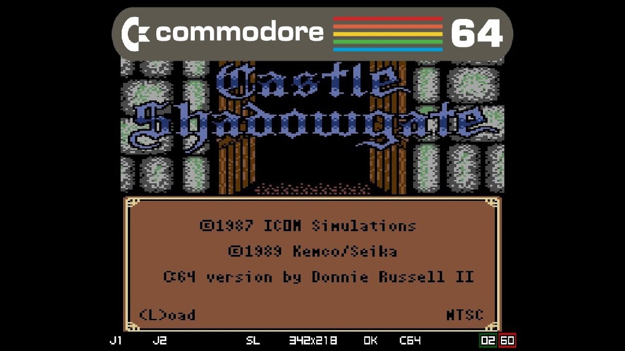 C64 Commodore 64 Castle Shadowgate by Donnie Russell! - YouTube