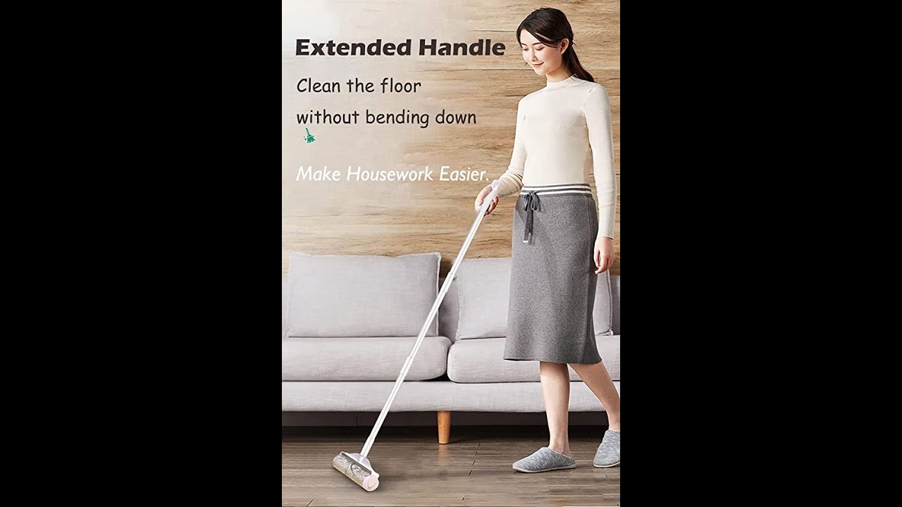 Roller sticker mop - YouTube