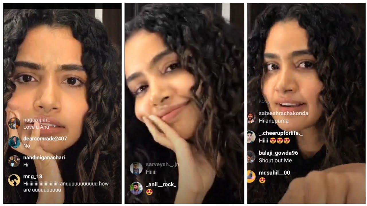 Anupama parameshwaran Instagram live today with crazy hair style | must ...