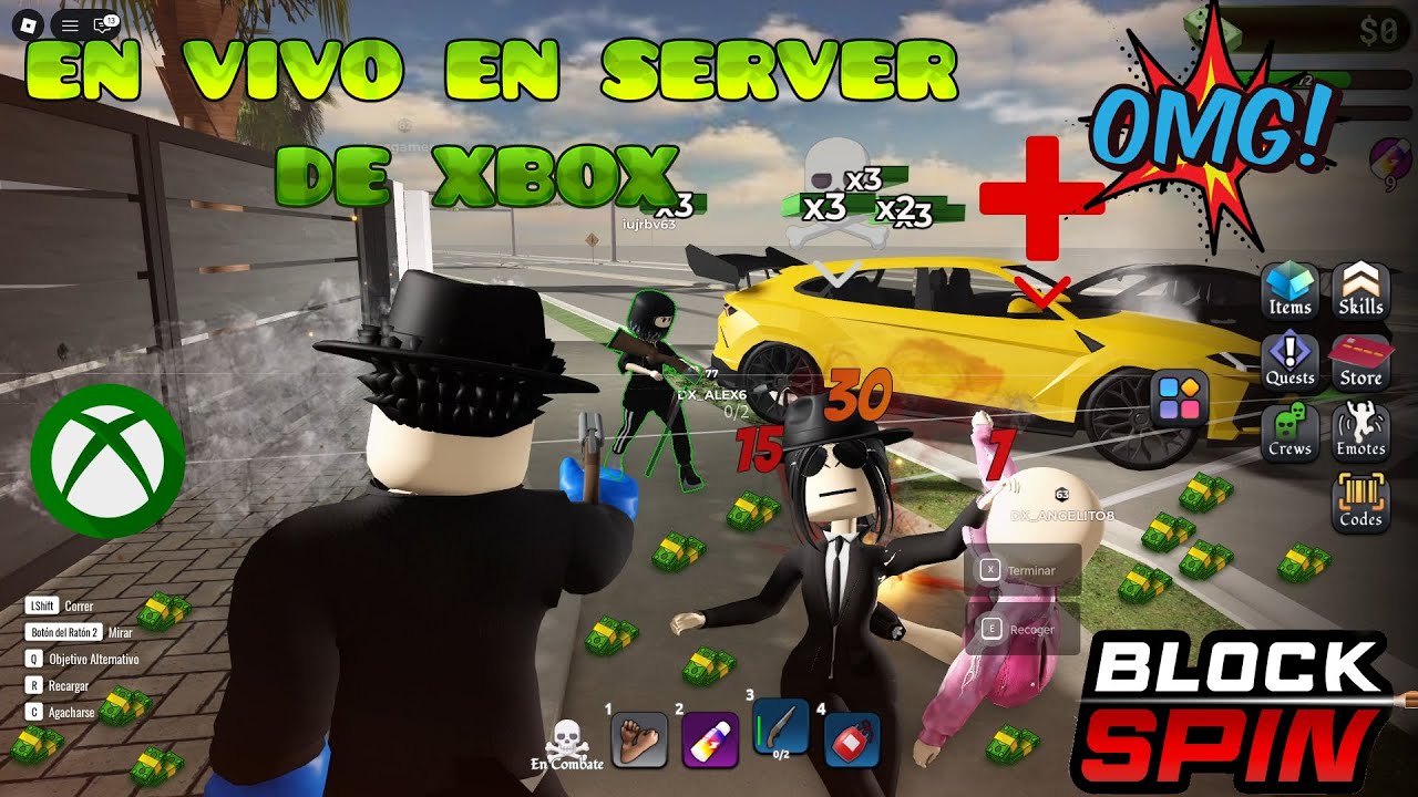 🔥ROBLOX BLOCK SPIN 🔪en vivo EN SERVER DE XBOX 🔥🌋🔥 - YouTube
