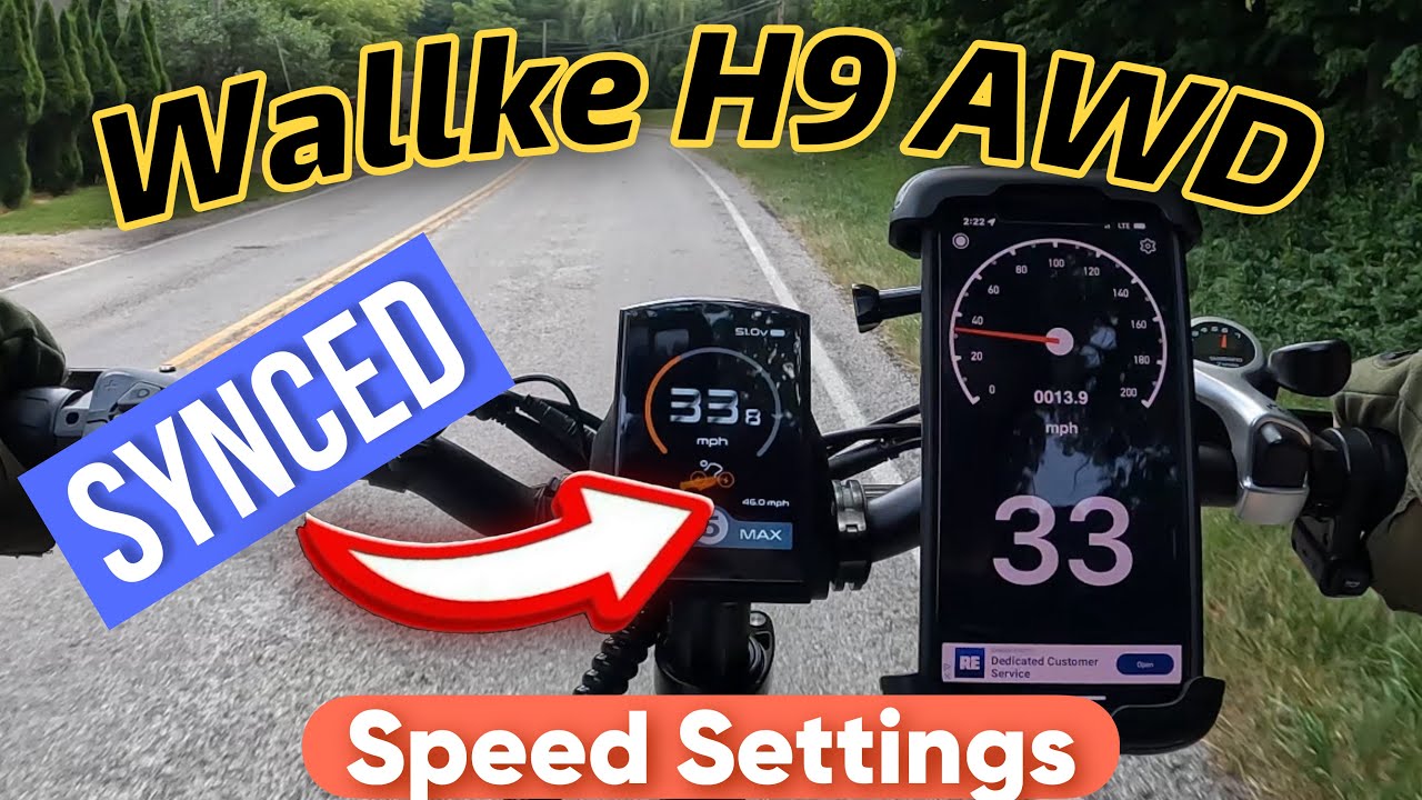 Wallke H9 AWD Ebike Speed & Tire Size Settings HOT Summer Ride - YouTube