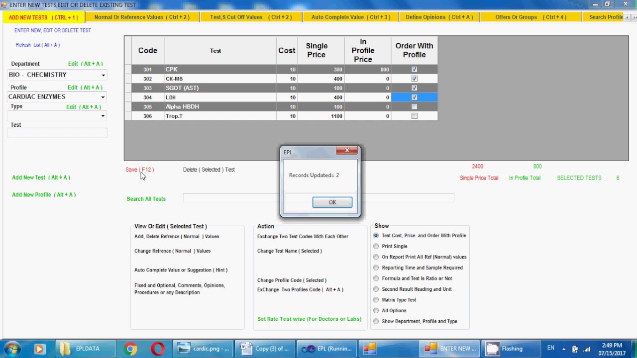 Easy Pathology Lab and Other versions - Add New Tests Clinical ...