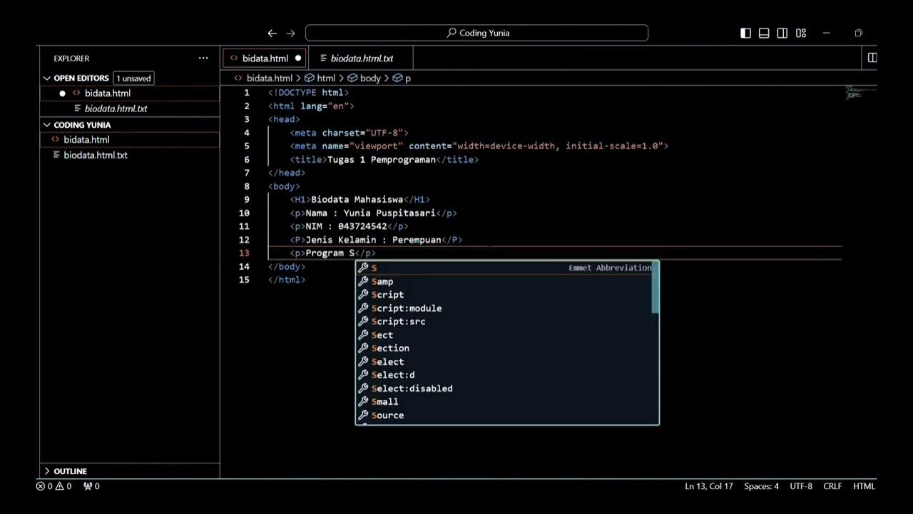 TUGAS 1 PEMPROGRAMAN BERBASIS WEB - YouTube