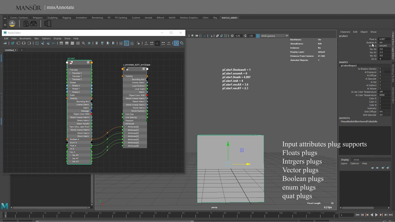 Mansur-Rig - mnsAnnotate - c++ Maya plugin - YouTube